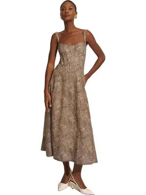 Bardot BARDOT Lilah Corset Midi Dress B Leopard