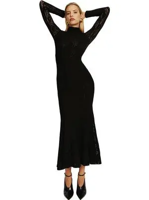 Bardot Harlyn Lace Maxi Dress - Black