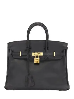 Hermès Birkin 25 Handbag In Swift Leather - Noir