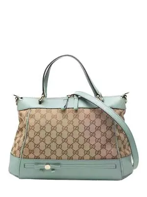 Gucci Gucci GG Canvas Mayfair Satchel Neutrals