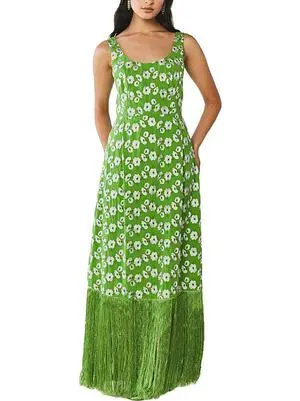 EDDY Hannah Dress - Magnolia Green Embroidery