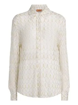 Missoni Crochet Zigzag Shirt - White