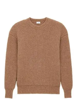Saint Laurent Oversized Chunky Knit Sweater - Camel