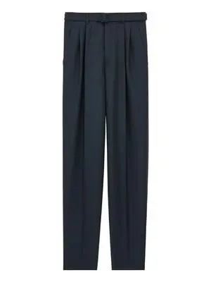 Saint Laurent Slim-fit Wool And Mohair Tailored Pants - Vert Fonce