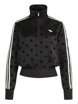 Adidas Satin Polka Dots Track Jacket - Black
