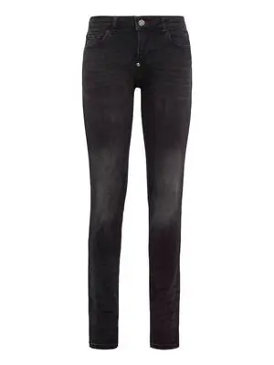 Philipp Plein Slim-fit High-waist Jeans - Black
