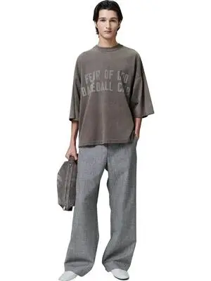 Fear Of God Wool Wide-leg Trousers - Grey
