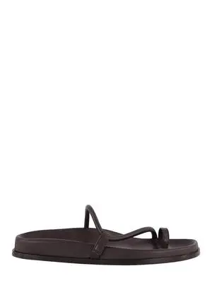 EMME PARSONS Black Nappa Leather Bari Sandals - Brown