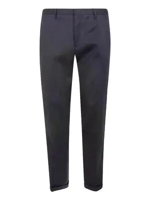 Paul Smith Pressed Crease Turn-up Trousers - Grey
