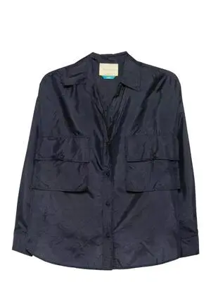 Momoni Pitanga Crinkled Finish Shirt - Blue