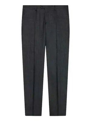 LARDINI Flat-front Tailored Trousers - Grey