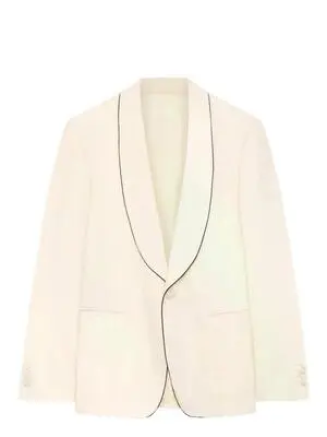 LARDINI Shawl-lapel Jacket - Neutrals