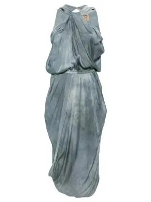UMA WANG Agnes Draped Midi Dress - Blue