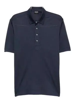 Zegna Short-sleeve Polo Shirt - Blue