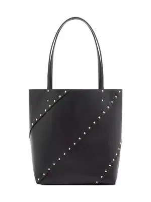 Valentino Garavani Rockstud Calfskin Shopping Bag - Black