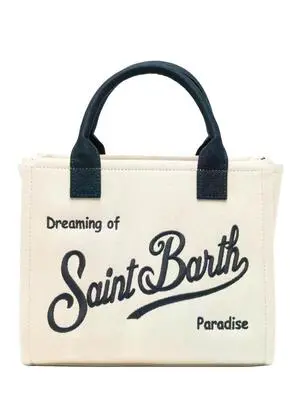 MC2 SAINT BARTH MC2 Saint Barth Logo Embroidered Tote Bag Neutrals