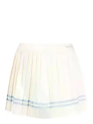 SPORTY & RICH Pleated Skort With Stripe Detailing - Neutrals