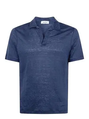 GRAN SASSO Logo Print Short Sleeves Skipper Polo Shirt - Gray
