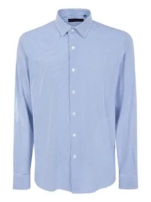 RRD Oxford" Jacquard Stripe One Shirt - Blue