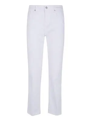 Seven For All Mankind Calie Straight Ankle Jeans - White