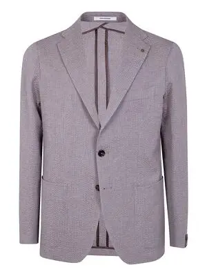 Tagliatore Montecarlo" Cotton Blend Blazer - Brown