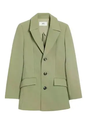 AMI Paris Single-breasted Wool Jacket - Green