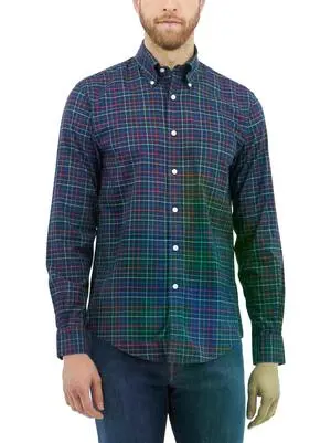 Brooks Brothers Plaid-pattern Button-fastening Shirt - Blue