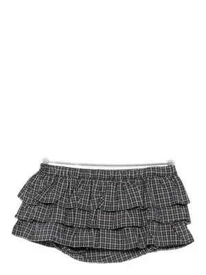 Gimaguas Check Ruffled Shorts - Black