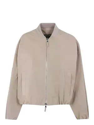 DRHOPE Zip-pocket Bomber Jacket - Neutrals