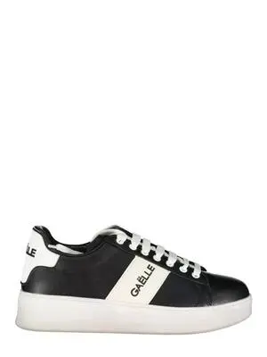 GAELLE PARIS Gaelle Logo-print Lace-up Sneakers - Black