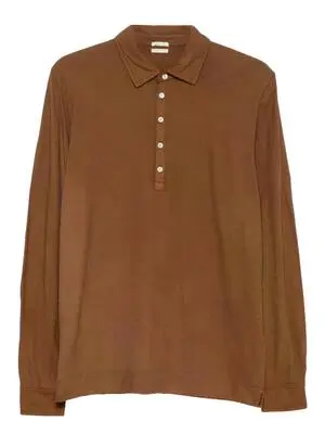 Massimo Alba Raya Long-sleeves Polo Shirt - Brown