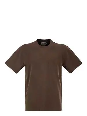 MC2 SAINT BARTH Patch-pocket T-shirt - Brown