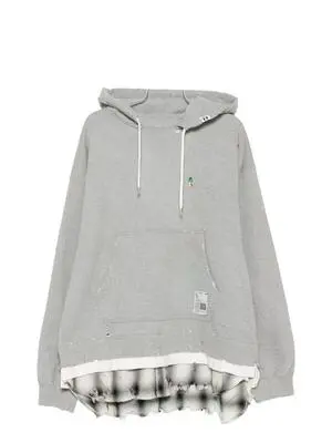 Mihara Yasuhiro Distressed Layered Hoodie - Grey