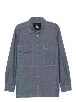 TRC Contrast-stitch Chest-pocket Shirt - Blue