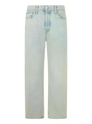 MOTHER Faded Straight-leg Jeans - Blue