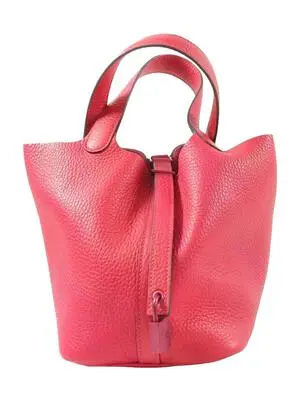 Hermès Pm Picotin Lock Leather Tote Bag - Pink