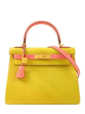 Hermès 28 Kelly Two-way Shoulder Bag - Yellow