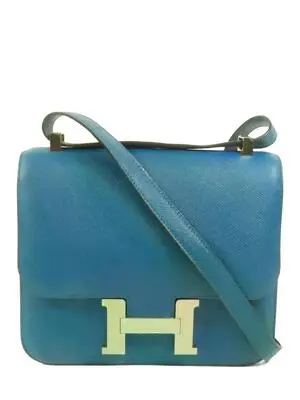 Hermès 2016 Constance 24 Epsom Shoulder Bag - Blue