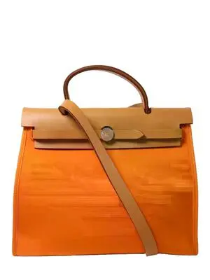 Hermès 2013 Pm Herbag 2 Way Canvas Tote Bag - Orange