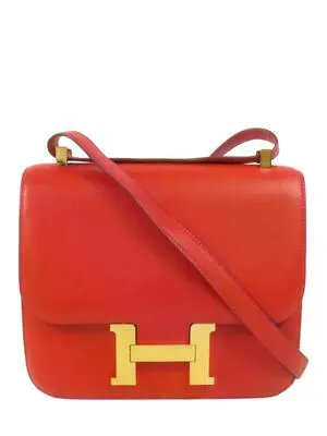 Hermès Constance 24 Leather Shoulder Bag - Red