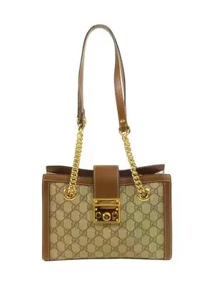 Gucci Small Padlock Gg Supreme Shoulder Bag - Neutrals