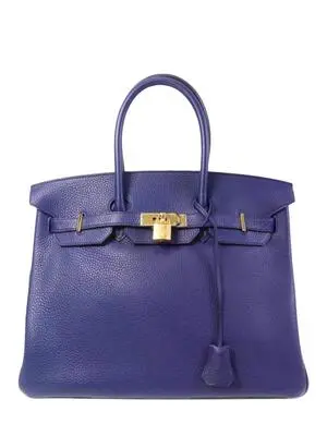 Hermès 35 Birkin Tote Bag - Blue