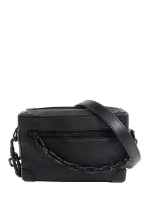 LOUIS VUITTON Taurillon Clemence Leather Mini Soft Trunk Bag - Black