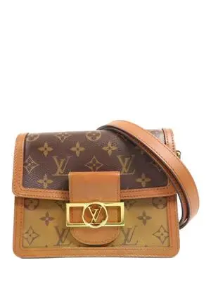 LOUIS VUITTON Mini Dauphine Monogram Reverse Shoulder Bag - Brown