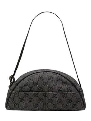 Gucci Gg Denim Shoulder Bag - Grey