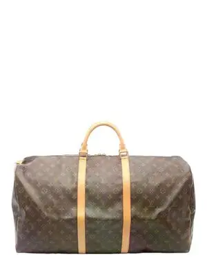 LOUIS VUITTON Monogram Keepall 60 Travel Bag - Brown