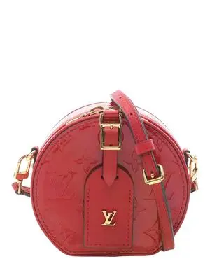 LOUIS VUITTON Monogram Vernis Mini Boîte Chapeau Souple Crossbody Bag - Red