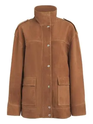 ANINE BING Goat Suede Roux Jacket - Brown