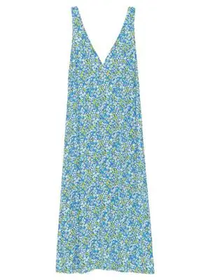 Zadig&Voltaire Renzo Floral Print Midi Dress - Blue