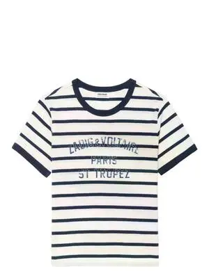 Zadig&Voltaire Zadig&Voltaire Striped Crewneck T-Shirt Neutrals